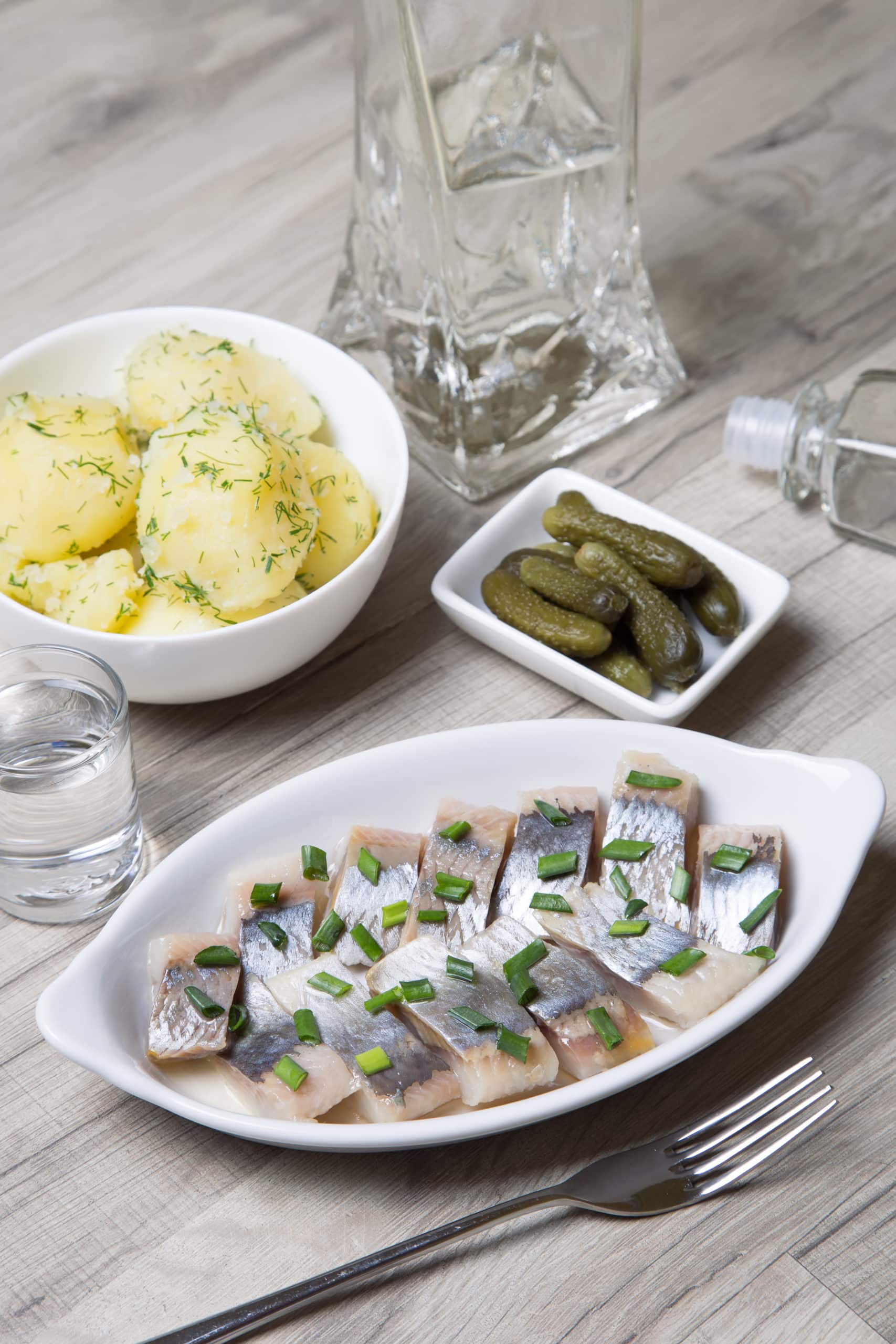 Herring with Onion and Potatoes - Kurochka Gifts