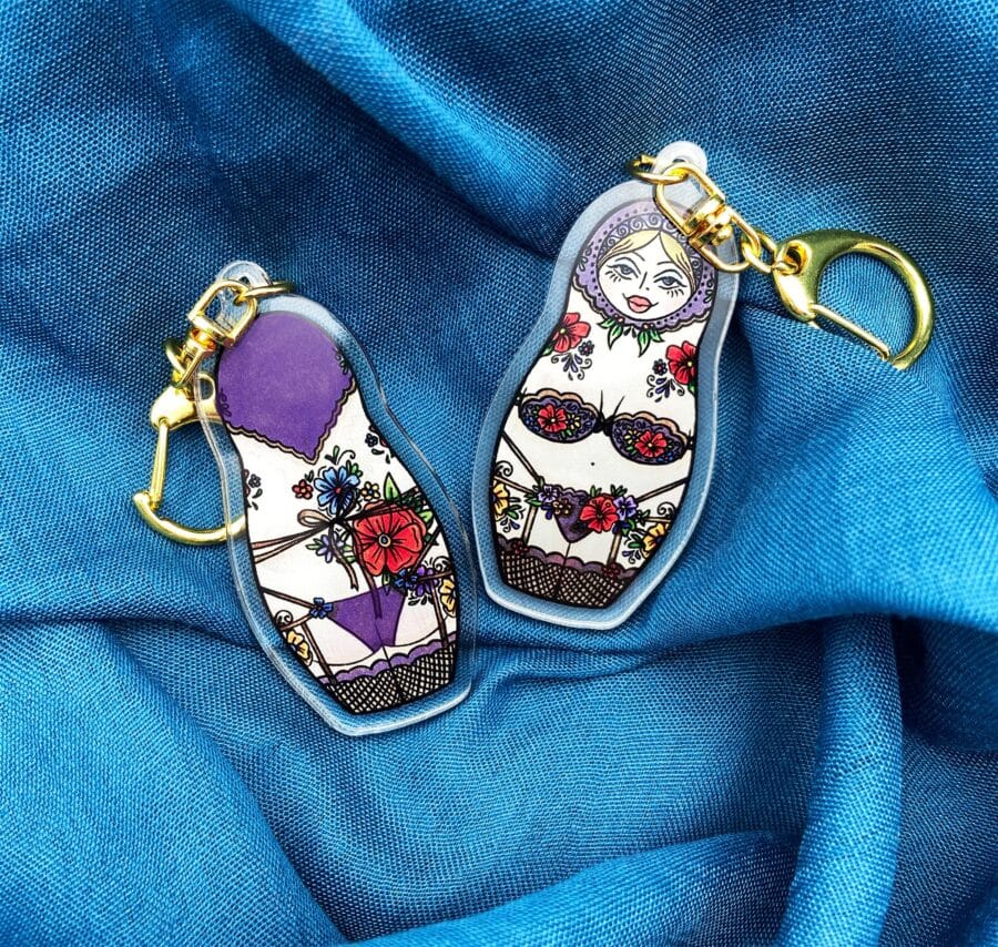 Sexy Matryoshka Keychain - Kurochka Gifts